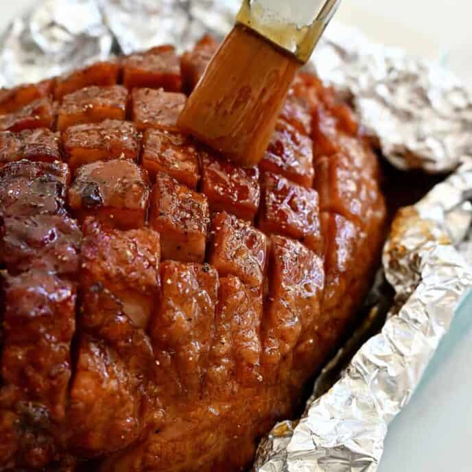 Baked Ham with Brown Sugar Glaze - Just a Taste