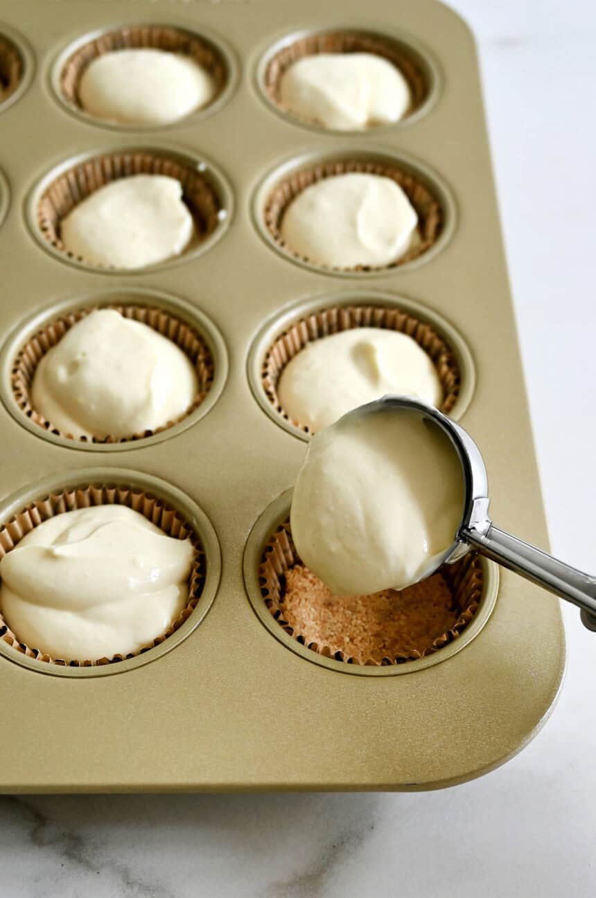 Mini Cottage Cheese Cheesecakes