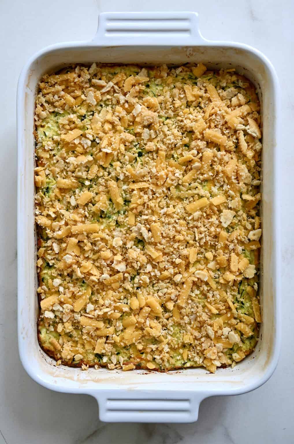 Cheesy Zucchini Casserole - Just a Taste