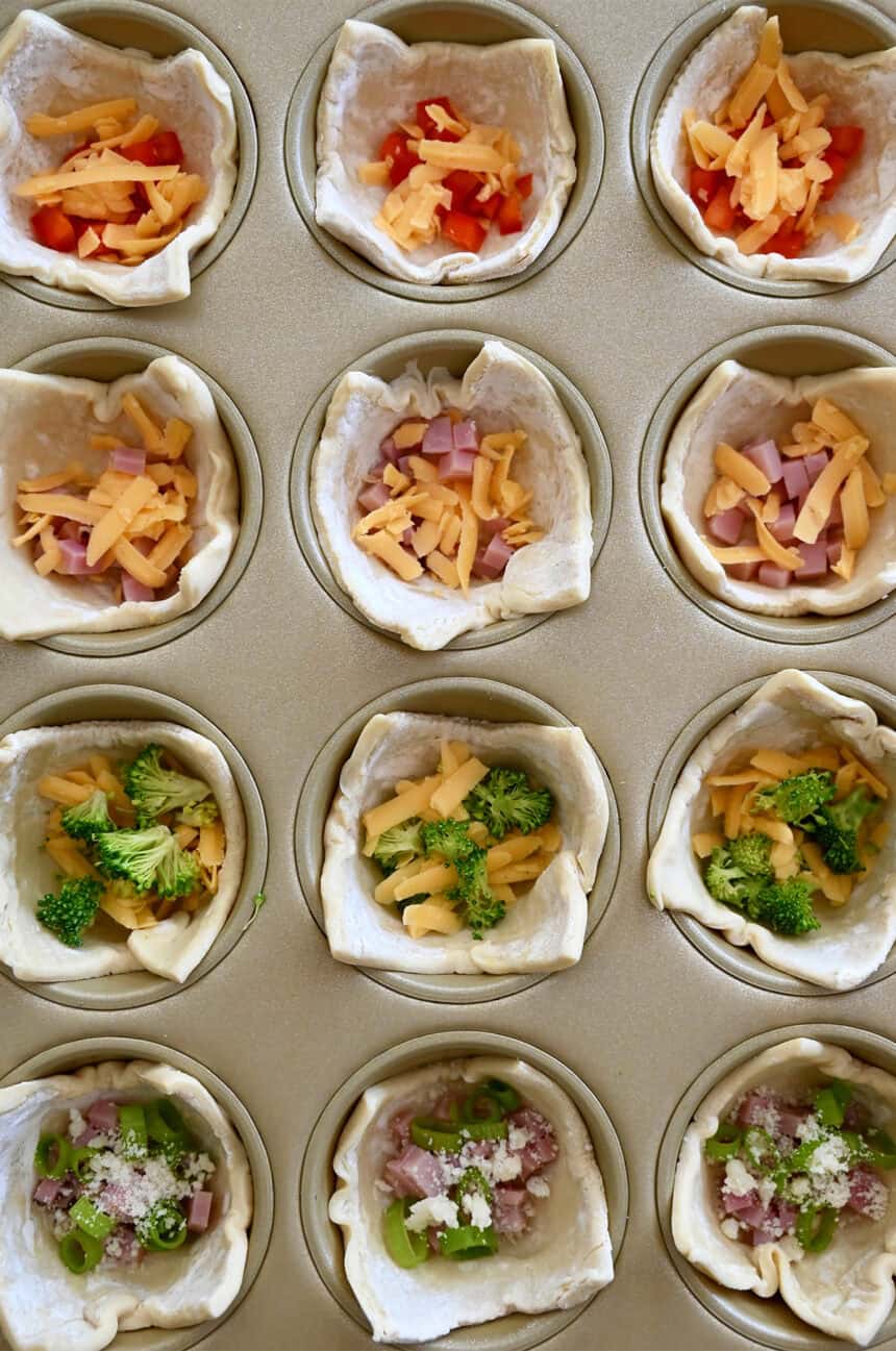 Mini Quiche with Puff Pastry (Any Flavor!)